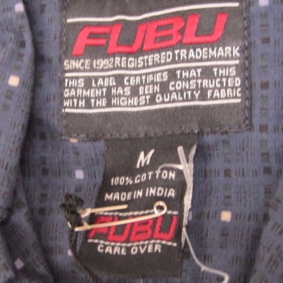 FUBU | Shirts | Fubu Mens Dress Shirt M Long Sleeve Navy Blue New ...